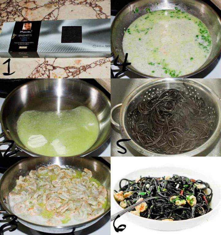 BLACK SPAGHETTI ( SQUID INK PASTA) - Chefjar