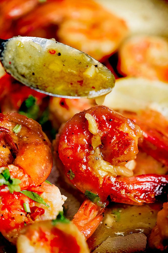 Sticky Buttery Honey Garlic Shrimp - Chefjar