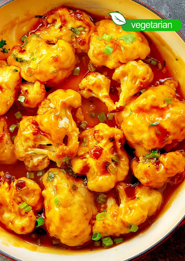 BAKED ORANGE CAULIFLOWER IN 30 MIN - Chefjar