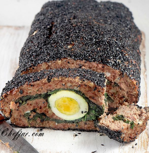 Spinach Stuffed Meatloaf Recipe - Chefjar