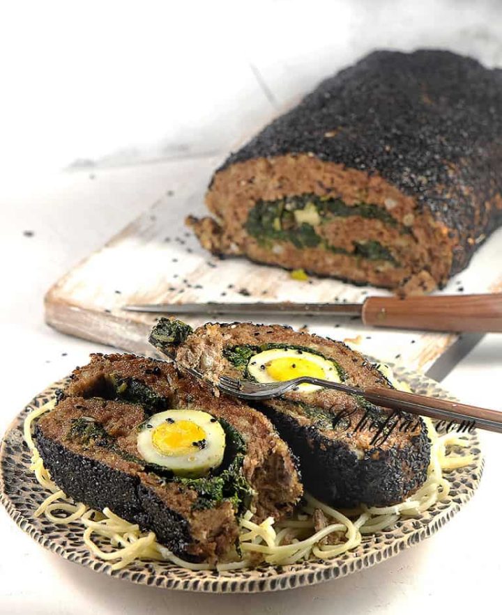 Spinach Stuffed Meatloaf Recipe - Chefjar