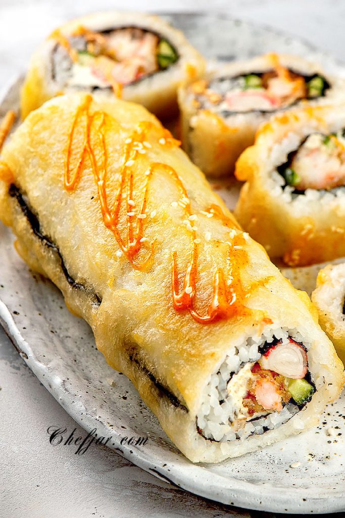 Godzilla Roll (Fried Shrimp Tempura Roll) - Chefjar