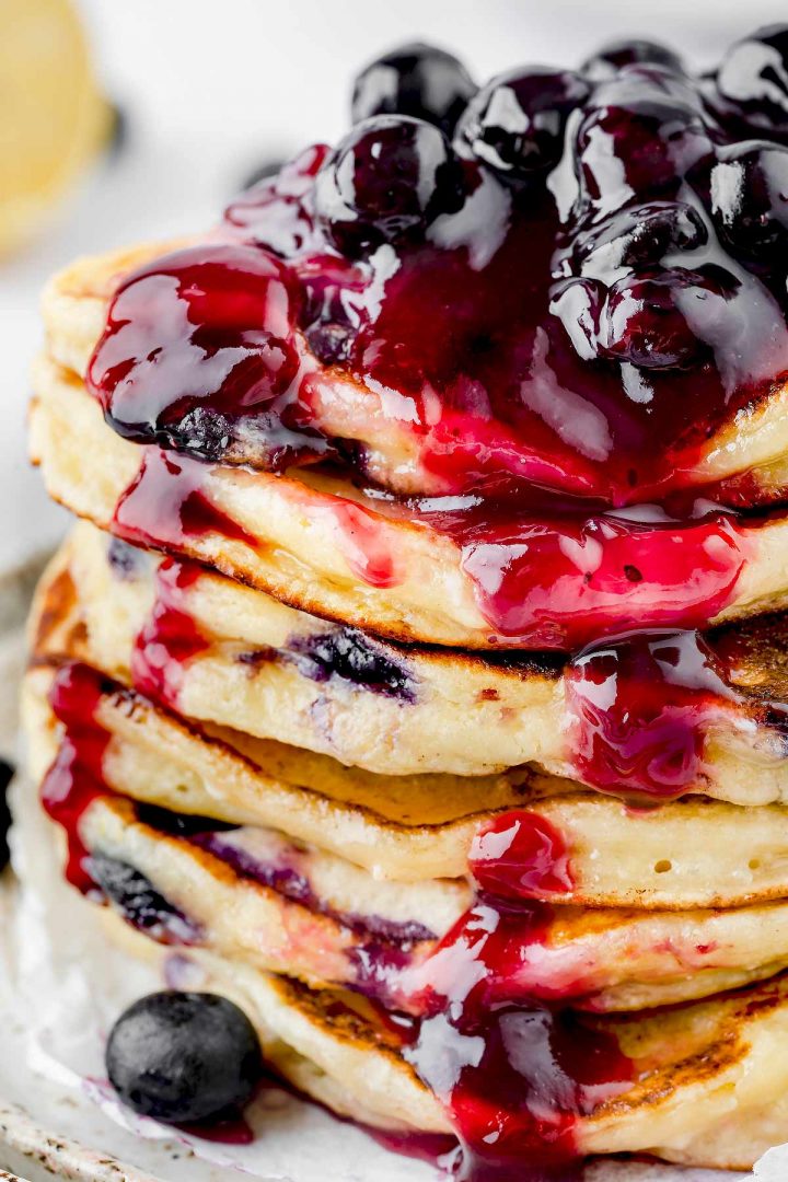 Lemon Blueberry Ricotta Pancakes - Chefjar