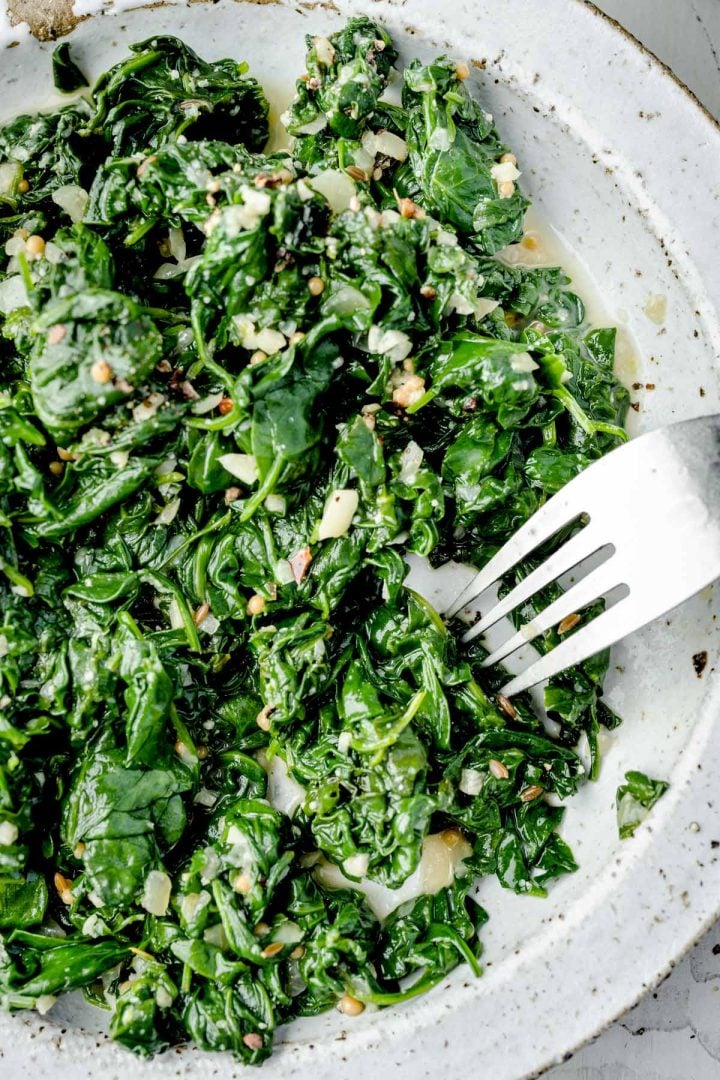 Sautéed Spinach with Garlic and Parmesan - Chefjar