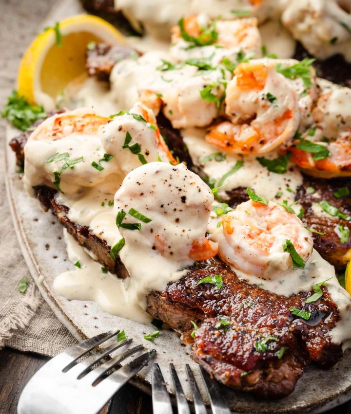 Steak and Creamy Shrimp - Chefjar