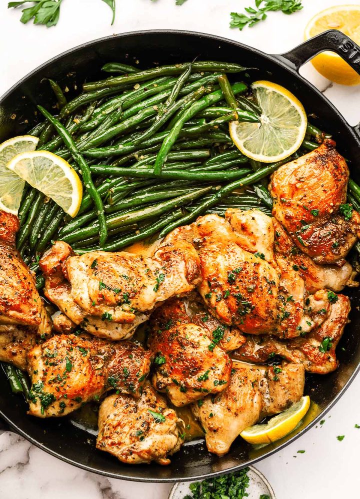 Cowboy Butter Chicken Thighs and Green Beans Skillet - Chefjar